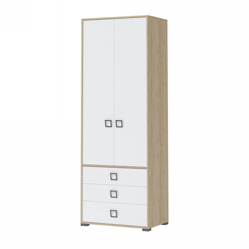 DVODJELNI GARDEROBNI ORMAR S LADICAMA KIKI 236 cm (VIŠE BOJA) | Furnitura